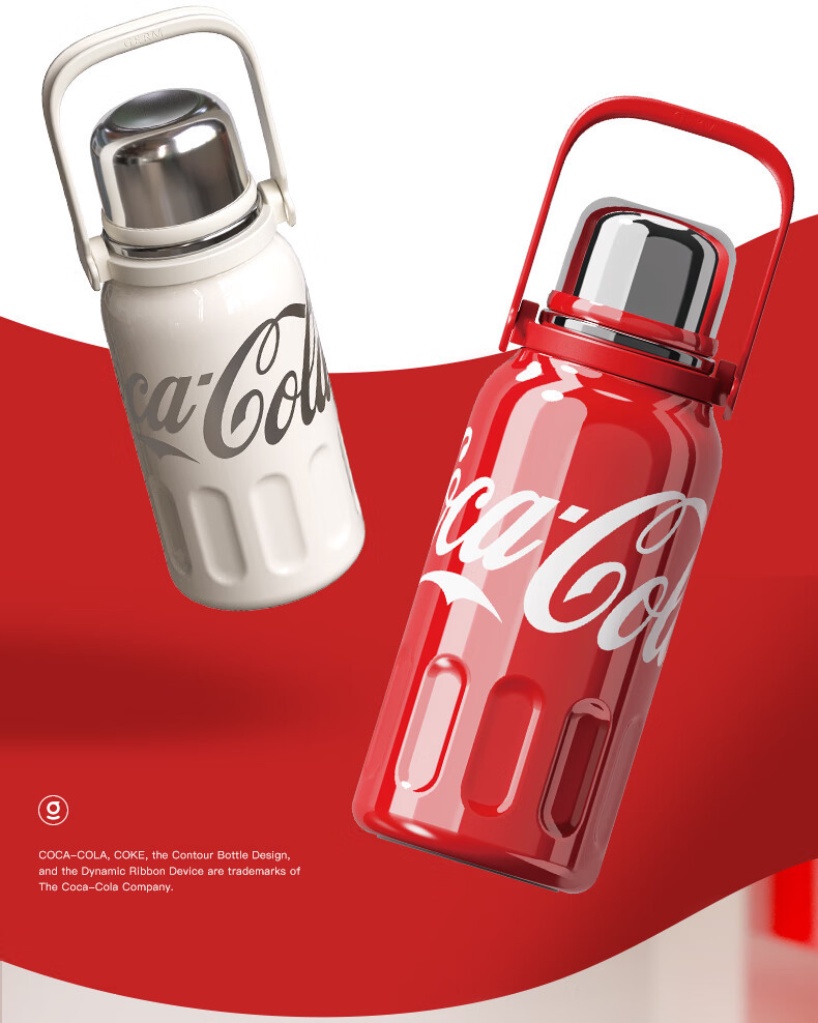 800/1200ml GERM Coca-Cola Same Style Thermos Cup 316 Stainless Steel ...