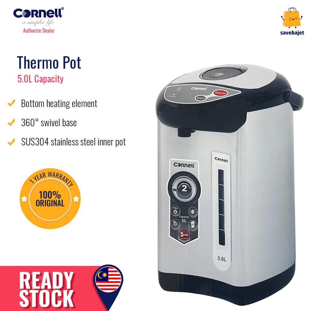 CORnell Thermo Pot (5.0L) CTP-TS50SS | Shopee Malaysia