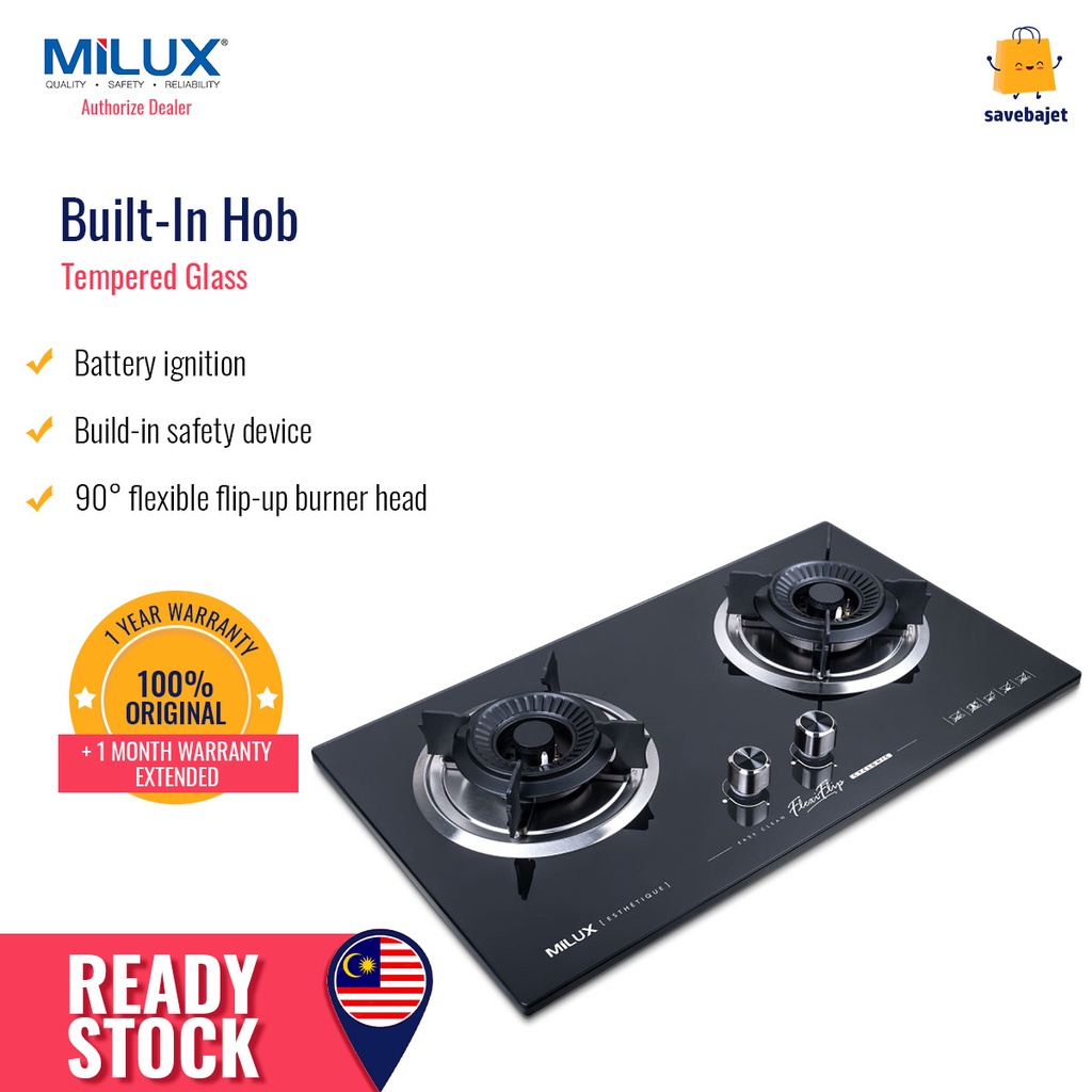 MiLUX Double Burner Gas Cooker Hob MGH-F266L | Shopee Malaysia