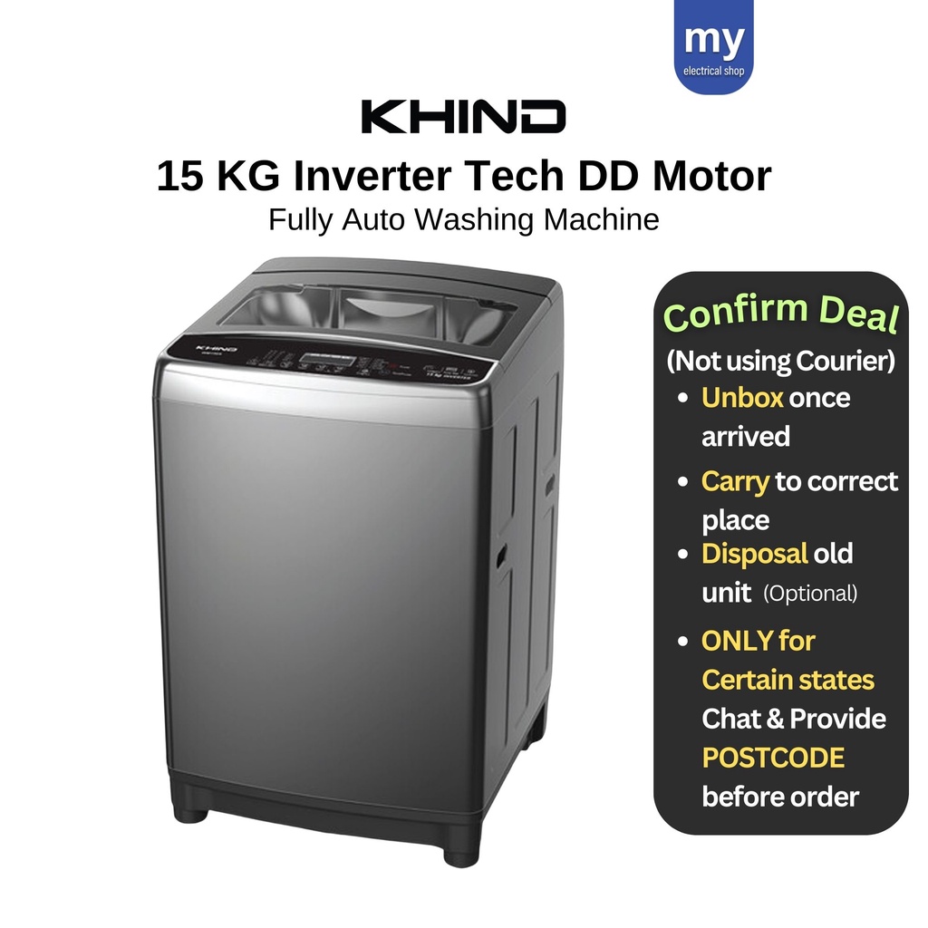 Khind 15 KG Top Load Fully Auto Washing Machine Washer WM150A | Shopee ...
