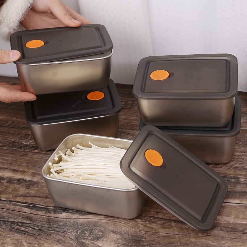 [ Featured ] Stainless Steel Meal Box With Lid / Leakproof Sealed Lunch ...