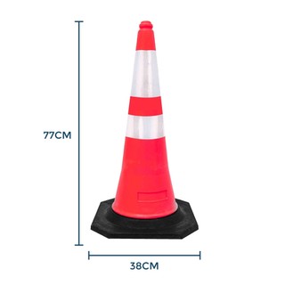 30"/77cm Heavy Duty Safety Cone Road Cone Traffic Cone PVC Reflective ...