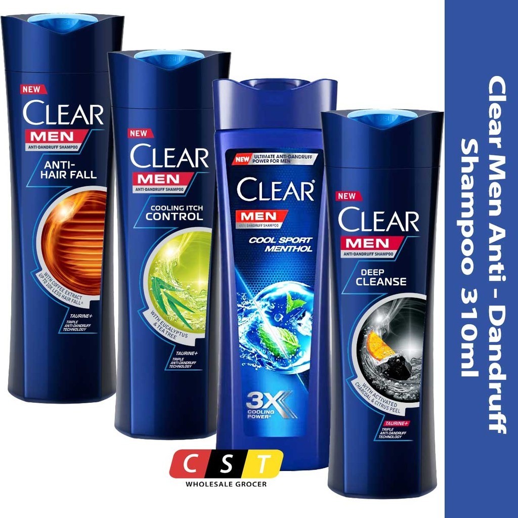 Clear Men Anti-Dandruff Shampoo 310ml (Anti-Hair Fall/ Cooling Itch ...