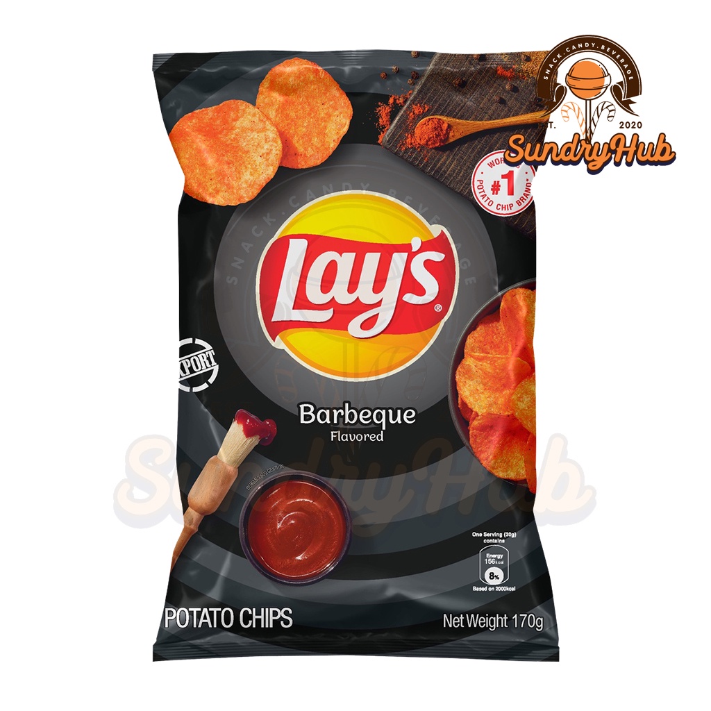 Lays Large Potato Chips Barbeque Flavored 170g | Shopee Malaysia