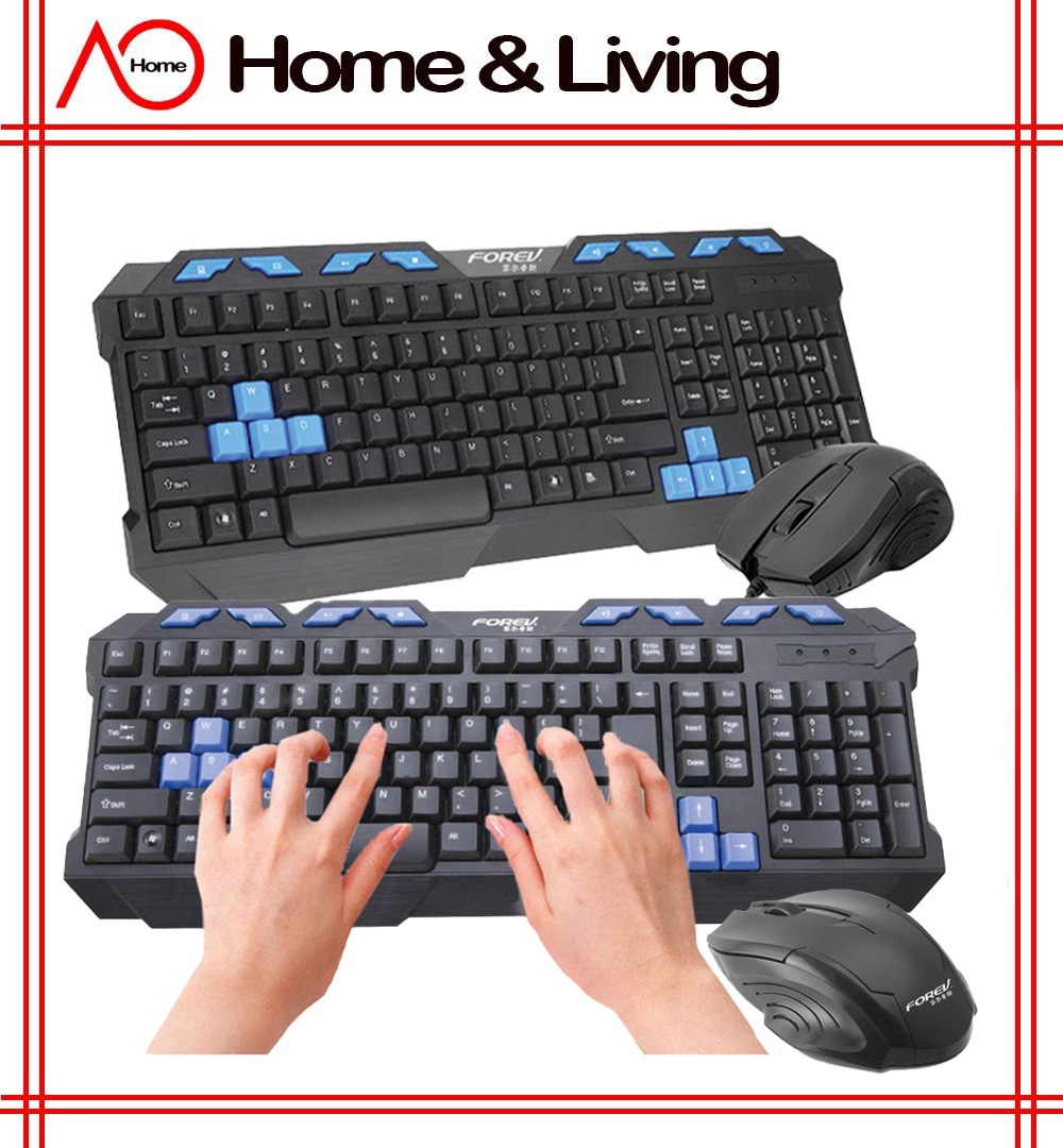 AO Home Forev FV-3300S Wired Keyboard Silent Button Computer Laptop PC ...