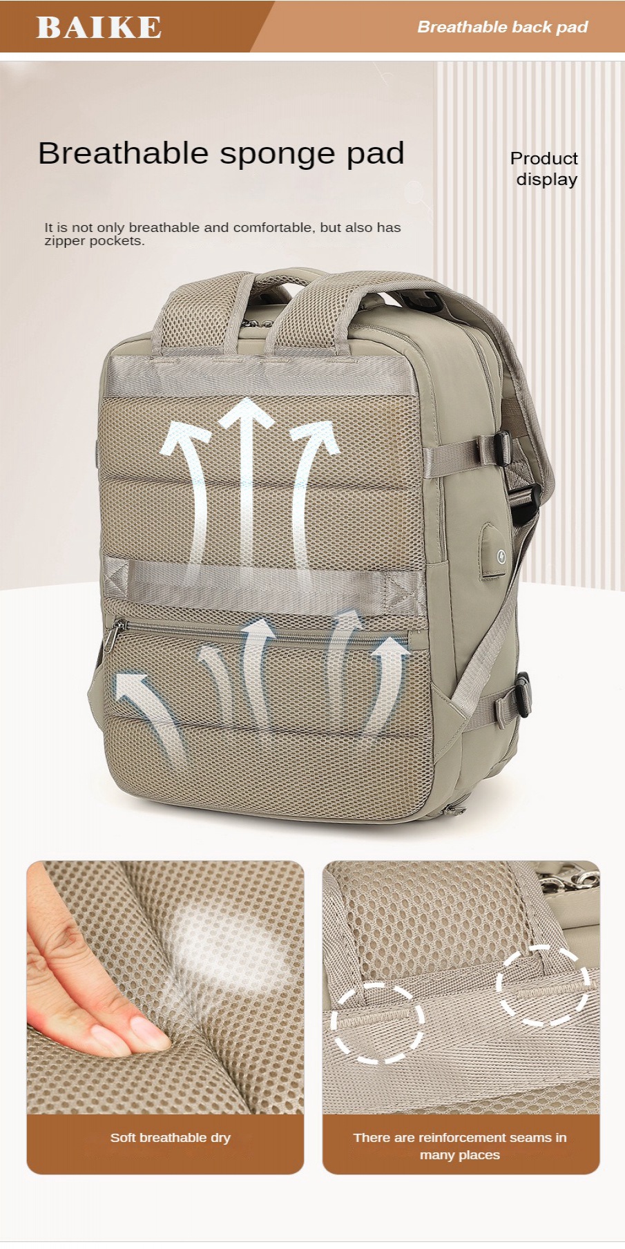 MY available 35L unisex Travel Bagpack waterproof carry on backpack ...