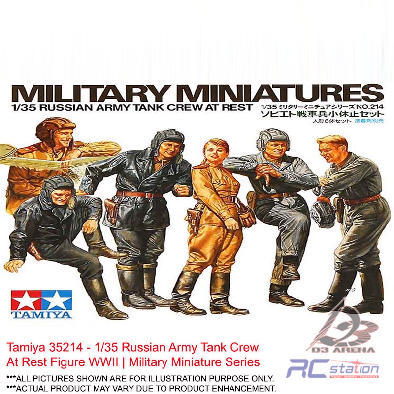 Tamiya #35214 - 1/35 Russian Army Tank Crew At Rest Figure WWII ...