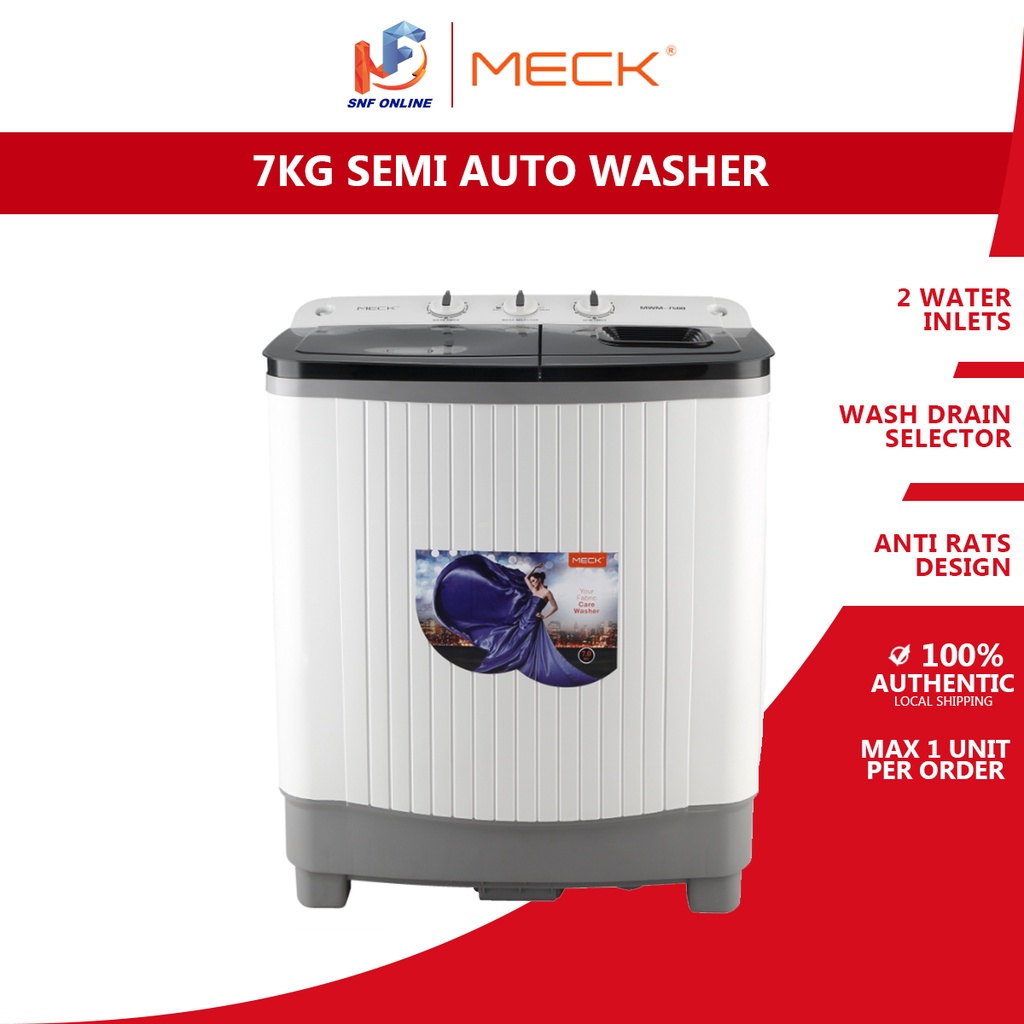 Meck 7KG Semi Auto Washing Machine MWM-7500 | Shopee Malaysia