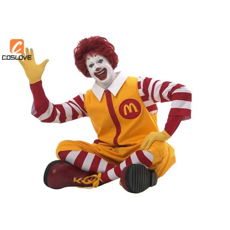 McDonald's Joker Cosplay Full Set Costume Suit For Man Classic Yellow ...