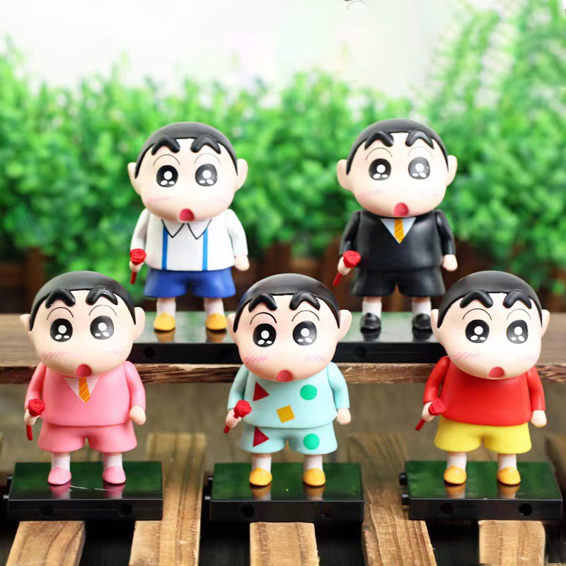 Anime Crayon Shin-chan Action Figurines Model Rose Series Shinchan PVC ...