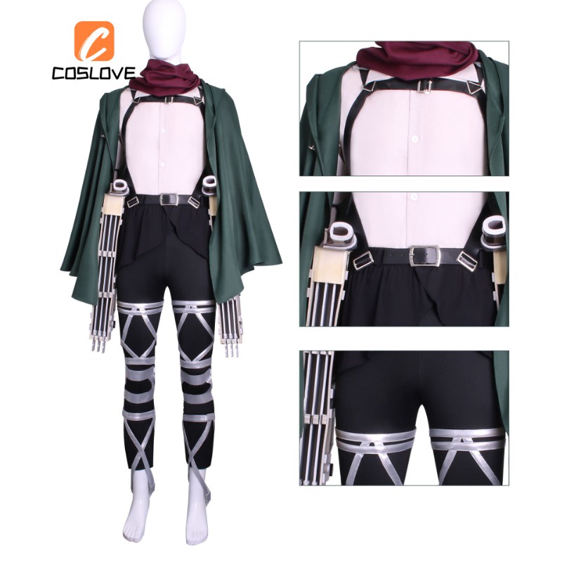 Attack on Titan Scout Regiment Cosplay Full Set Costume Team Uniform ...