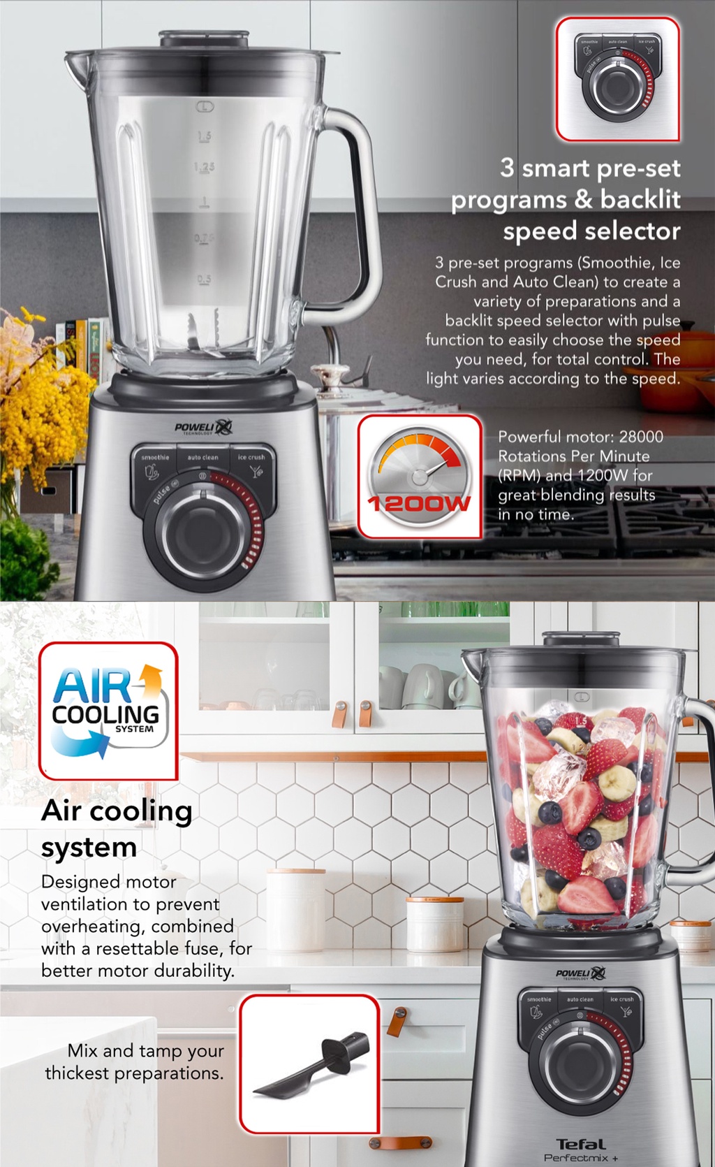 Tefal High Speed Blender 2 liter glass jug BL811D40 Perfect Mix+ BL811D BL811 | Shopee Malaysia