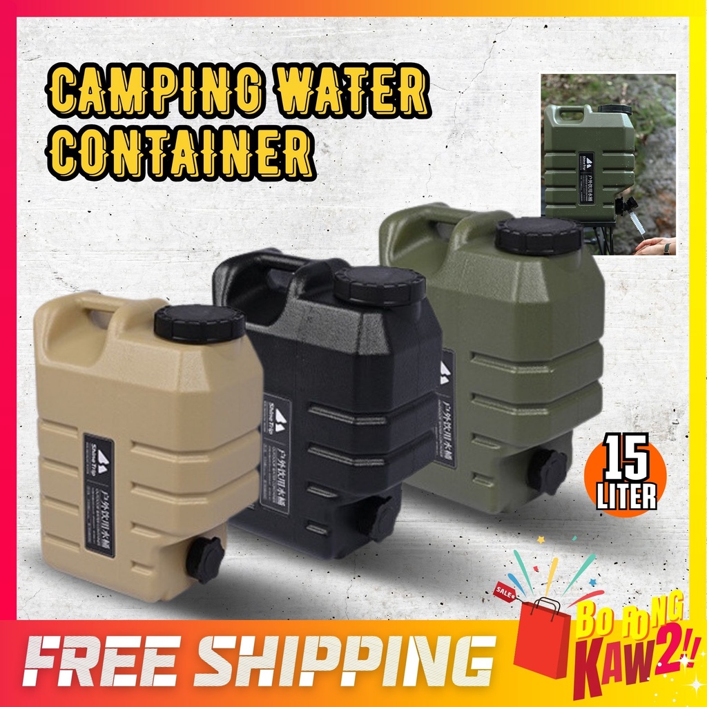 15L Portable Camping Water Container Water Tank Bekas Air Outdoor ...