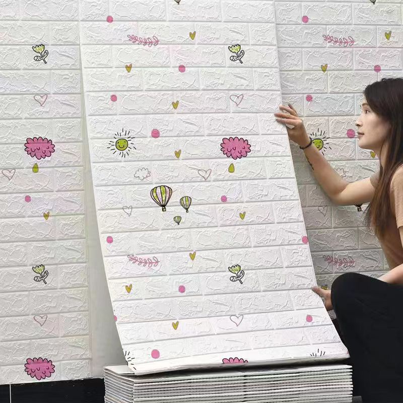 Brick Design Wall Paper Dinding Adhesive 3D Foam Wallpaper pelekat ...