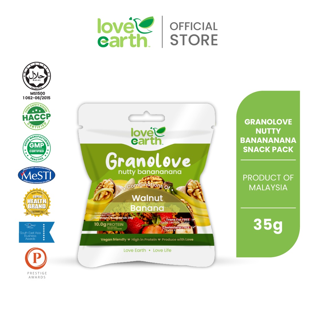 Love Earth Snack Pack Granolove Nutty Banananana 35g | Shopee Malaysia