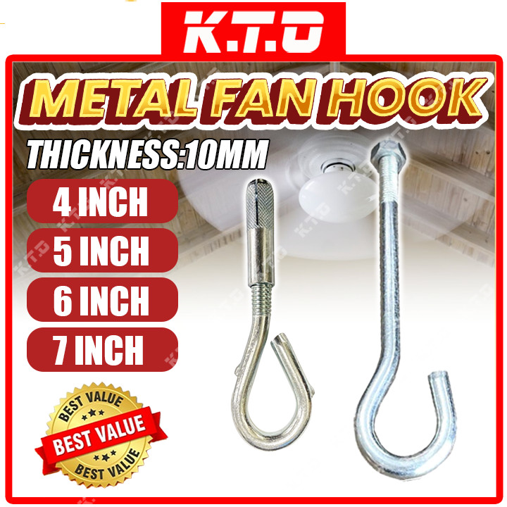 J Type Metal Fan Hook Ceiling Hanger Threaded Fan Hook Wall Plug ...