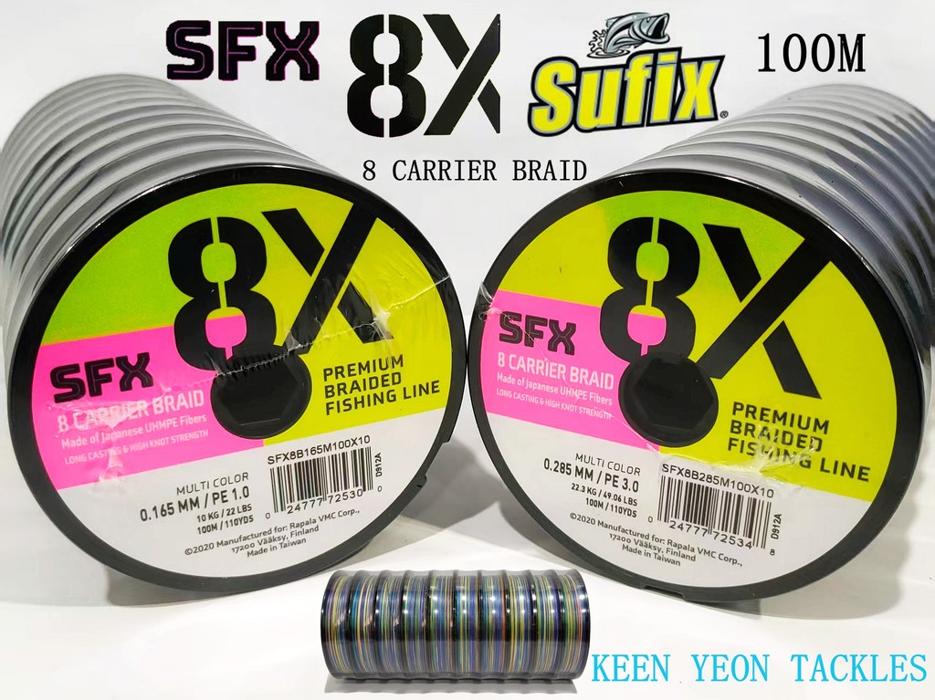SUFIX SFX 8X BRAIDED LINE 100m | Shopee Malaysia