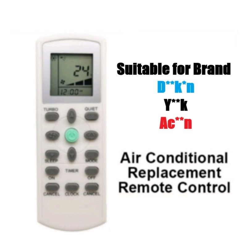 For D@IKIN Y*RK ACS*N AIR COND Use Air Cond Universal Remote Control ...