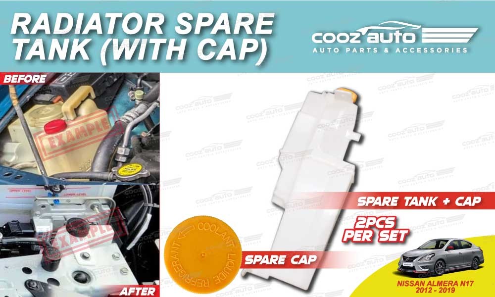 Nissan Almera N17 2012 - 2019 Radiator Water Spare Tank Second Bottle ...