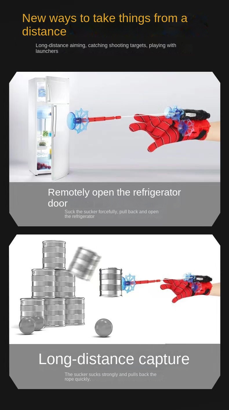 New Cosplay Spiderman Figure Web Shooters Toys Wrist Launcher Device ...