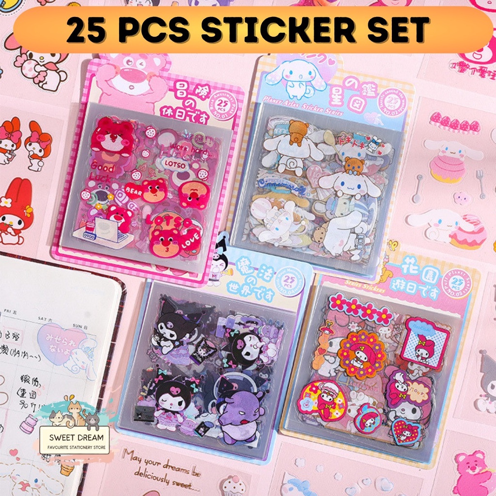 25 PCS Pieces SET/ Per Pack SANRIO Lotso Kuromi Melody Cinnamoroll ...