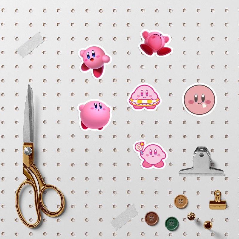 100pcs Cute Kirby Cartoon Sticker Kids Diy Tool Computer Stickers for ...