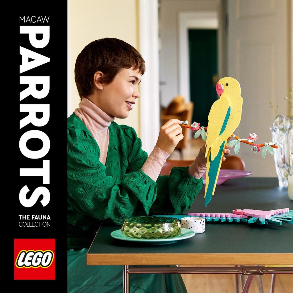 LEGO 31211 Art The Fauna Collection – Macaw Parrots Buidling Set (644 ...