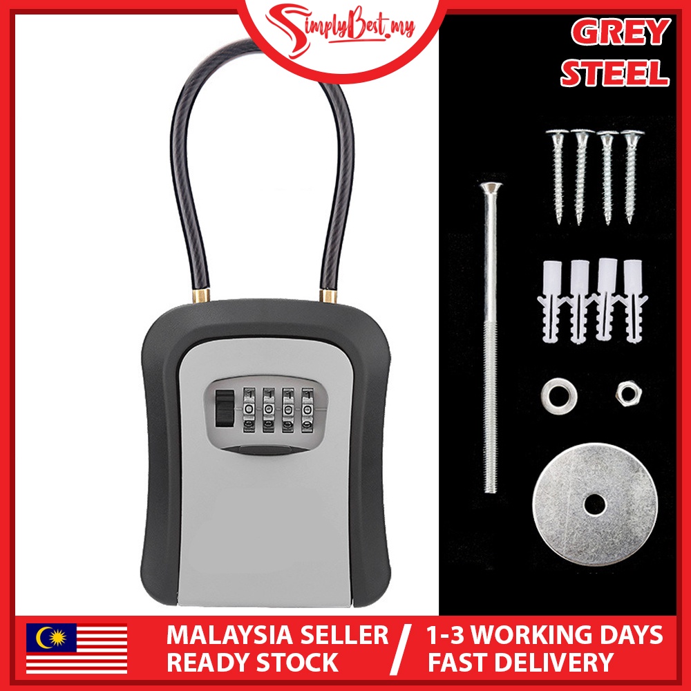 SIMPLYBEST Hanging Cable Key Safe Box Detachable Wire Strip Numbering ...