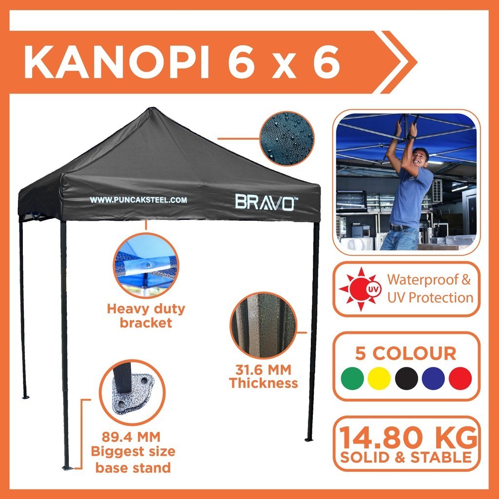 Bravo Canopy Kanopi 6x6 Canopy Canvas Khemah Niaga Khemah Pasar Malam ...