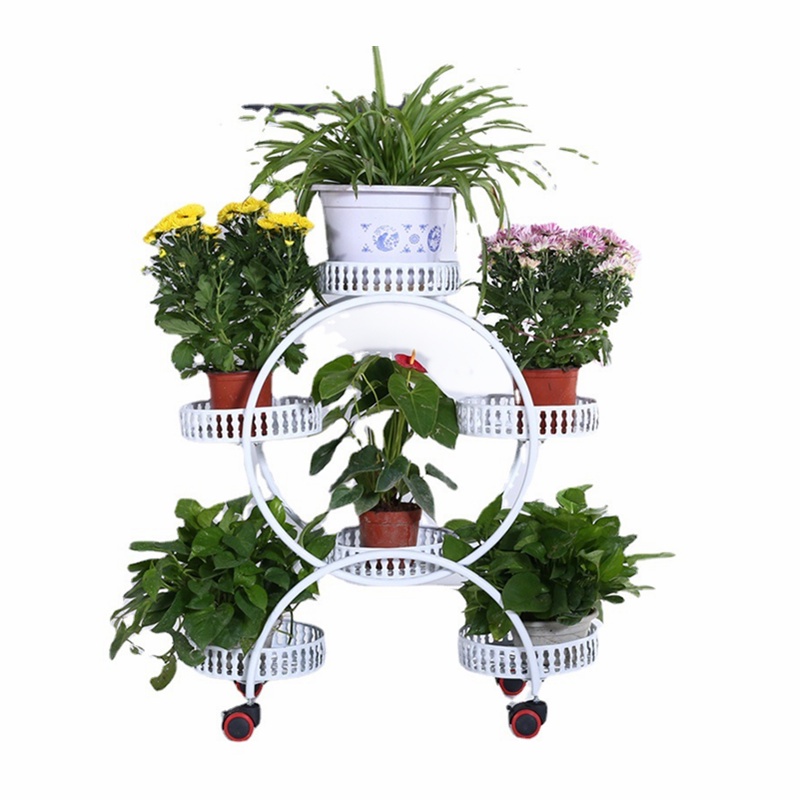 COLOGO 🥇 Indoor Outdoor Garden flower frame plant rack with wheel multi ...