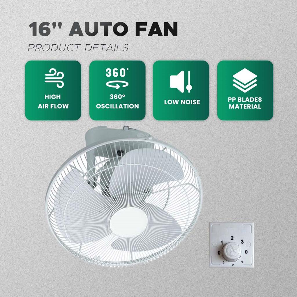 16″ OSCILLATION FAN 3 SPEED REGULATOR CEILING ORBIT FAN | Shopee Malaysia