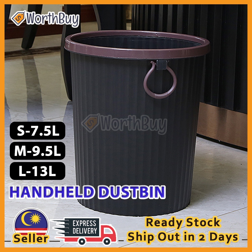 [3 Sizes] Worthbuy Dustbin Handheld Garbage Bin Tong Sampah Tong Sisa ...