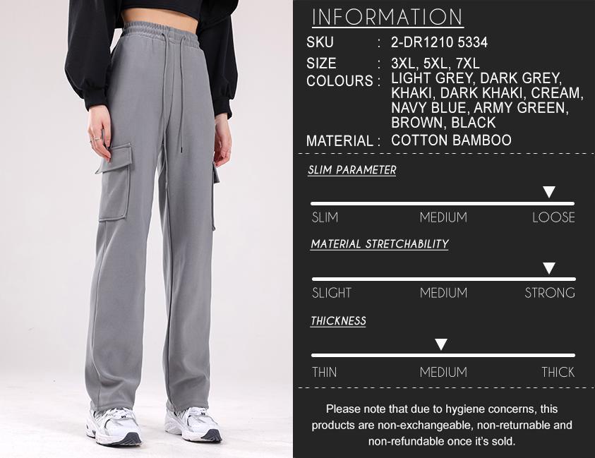 baju raya 2025 cargo pants women long pants women drawstring casual ...