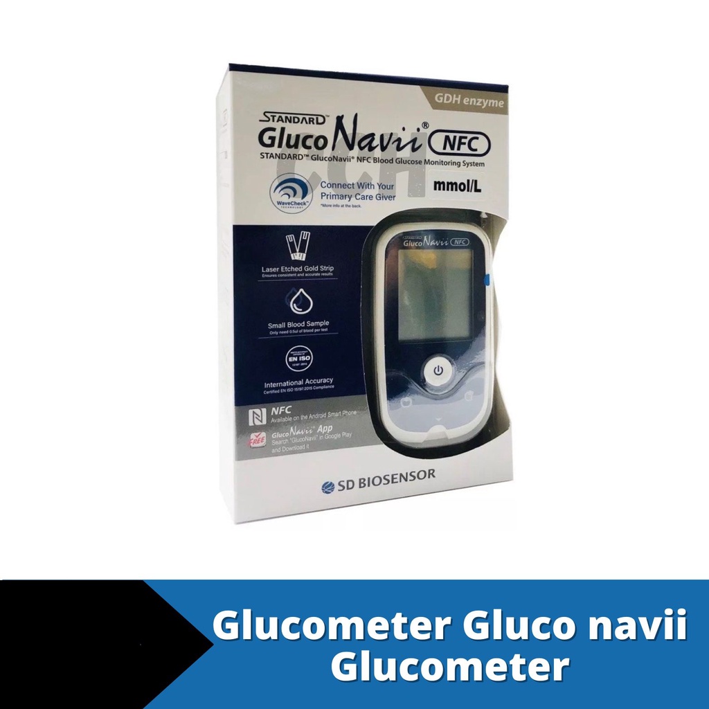 Gluconavii Glucometer Gluco navii (Blood Glucose) Starter Kit | Shopee ...