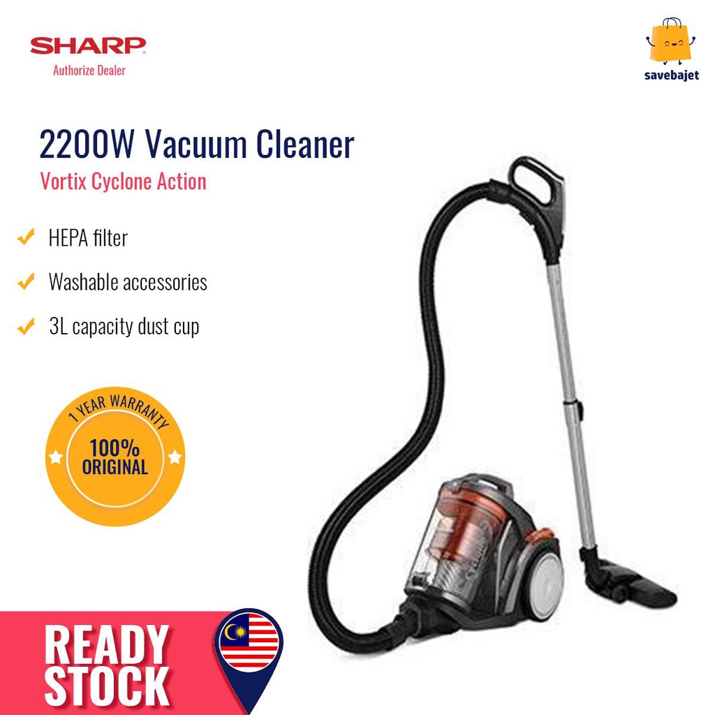 Sharp Bagless Vacuum Cleaner (2200 W) ECC2219N | Shopee Malaysia