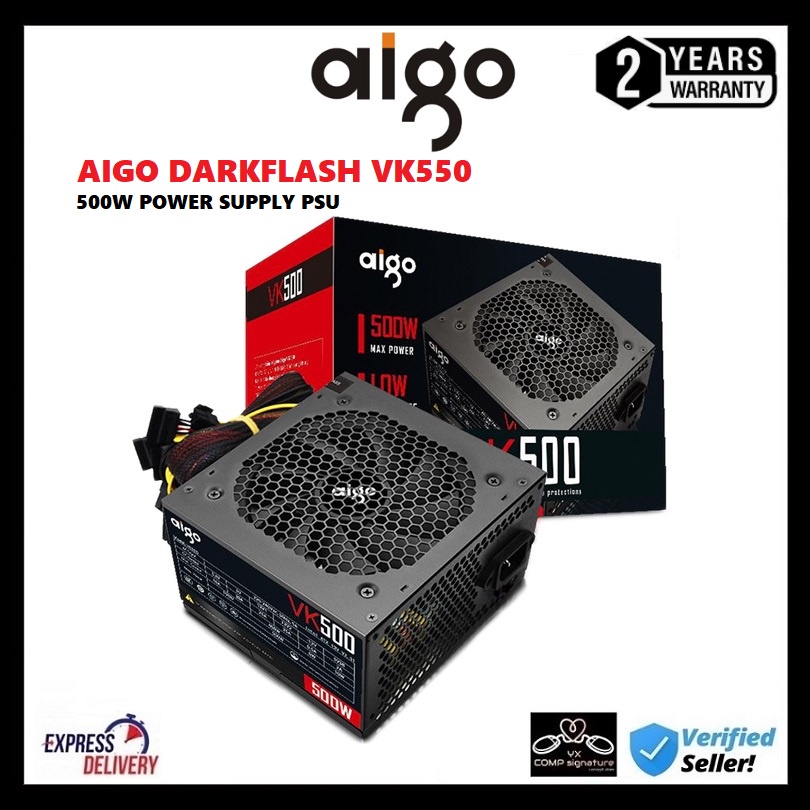 AIGO DARKFLASH VK550 500W POWER SUPPLY PSU | Shopee Malaysia