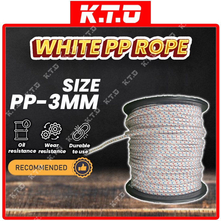 3mm - 12mm White Braided Nylon Rope Roll Polypropylene Engine Starter Rope / Tali Nilon / 尼龙绳 ...