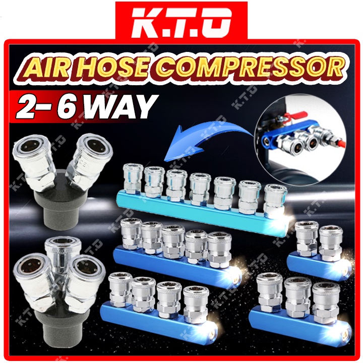 Air Hose Quick Connector Joint Fitting Quick Release Coupling Multiway ...