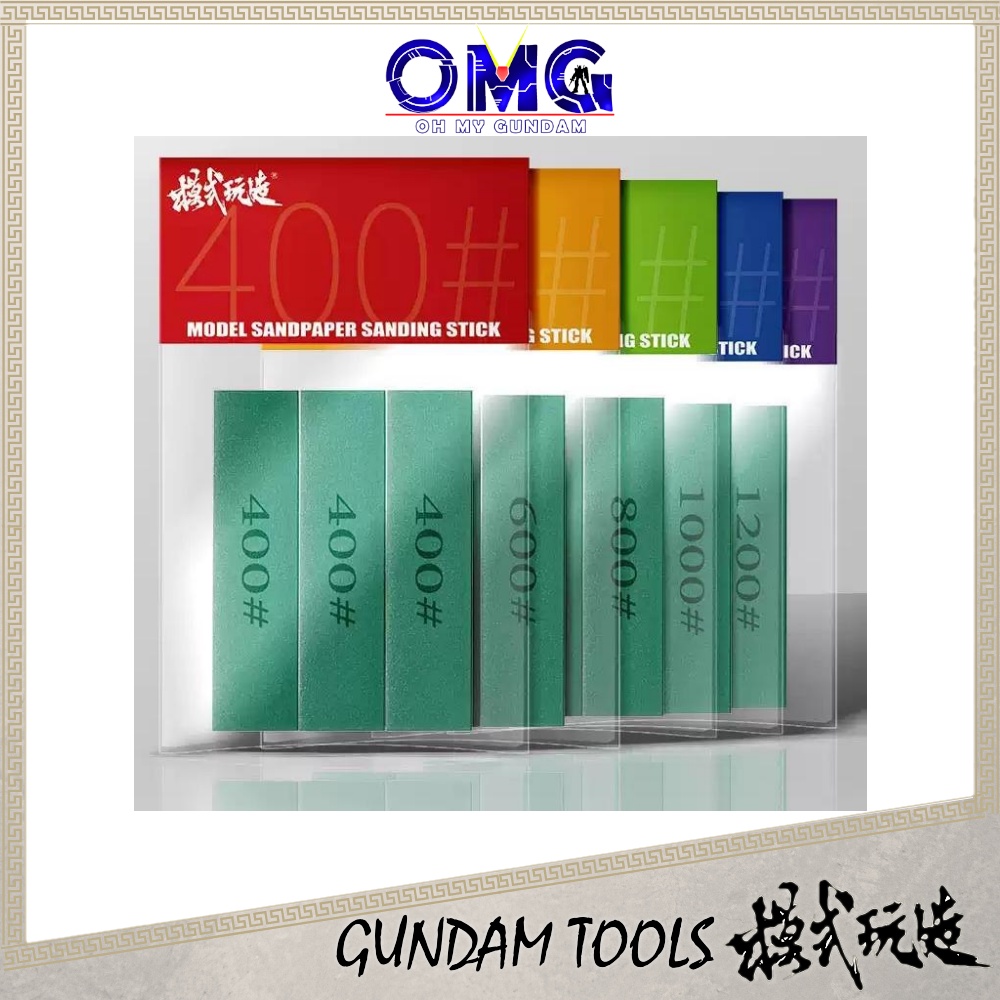 MoShi Sandpaper Sanding Stick #400 -#1200 (3 pieces) MS022 Mo Shi MS ...