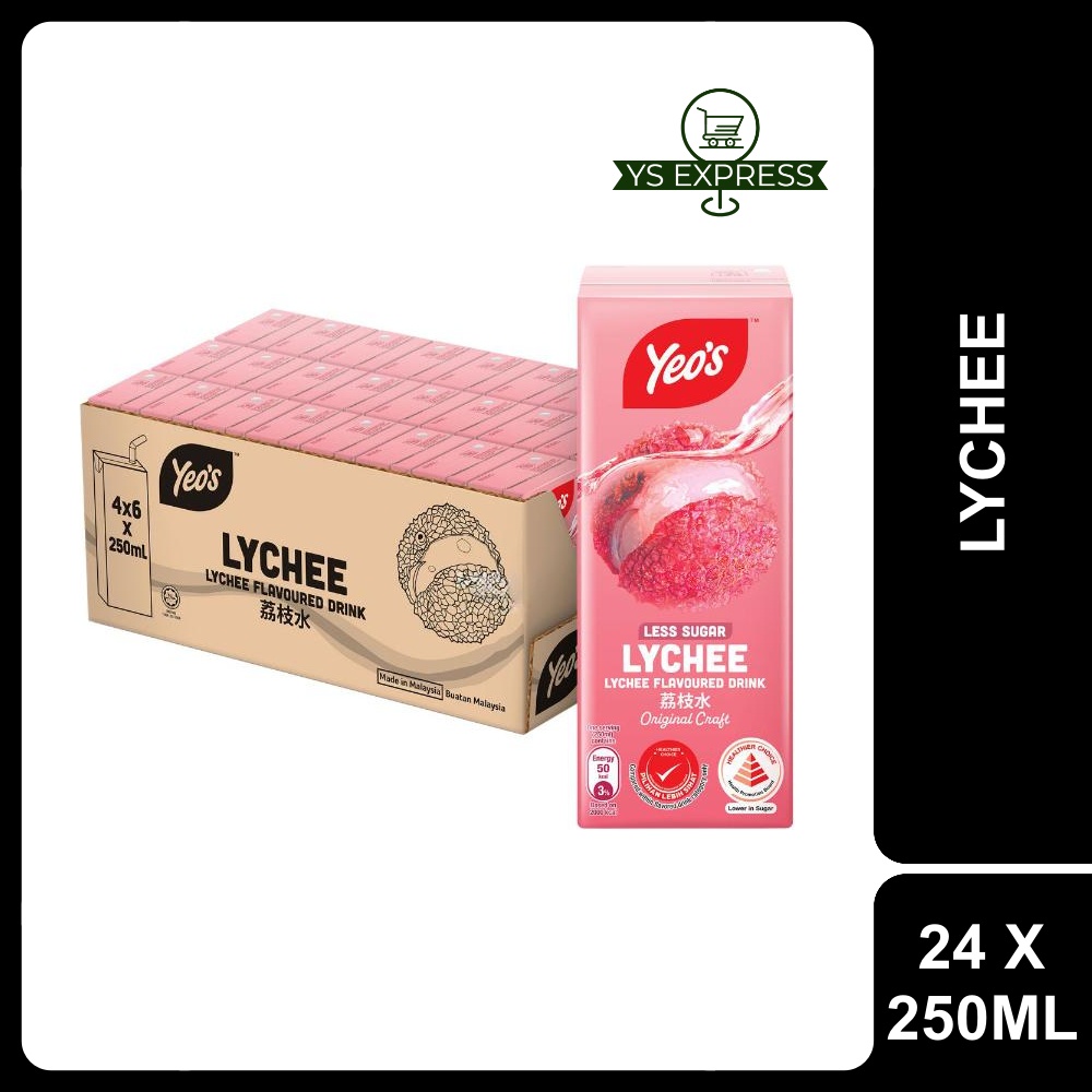YEO'S Packet Drink Lychee 24 X 250ML - Laici | Shopee Malaysia