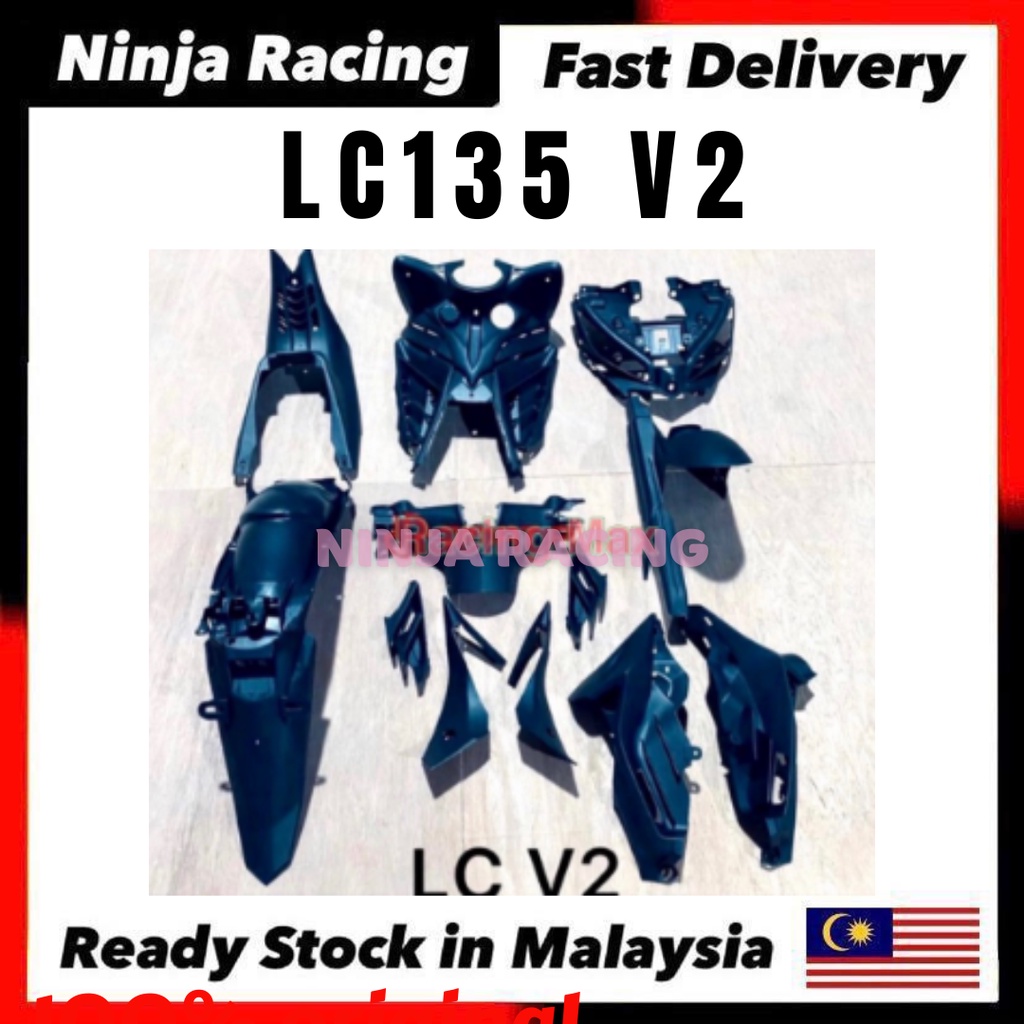 Yamaha LC135 New LC V2 V3 V4 V5 V6 V7 Inner Cover Full Set Hitam Meter ...