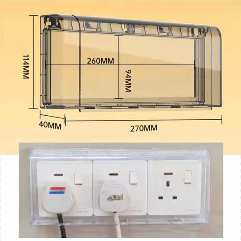 BC Switch Socket Cover Box Transparent Type86 Waterproof Resistance ...