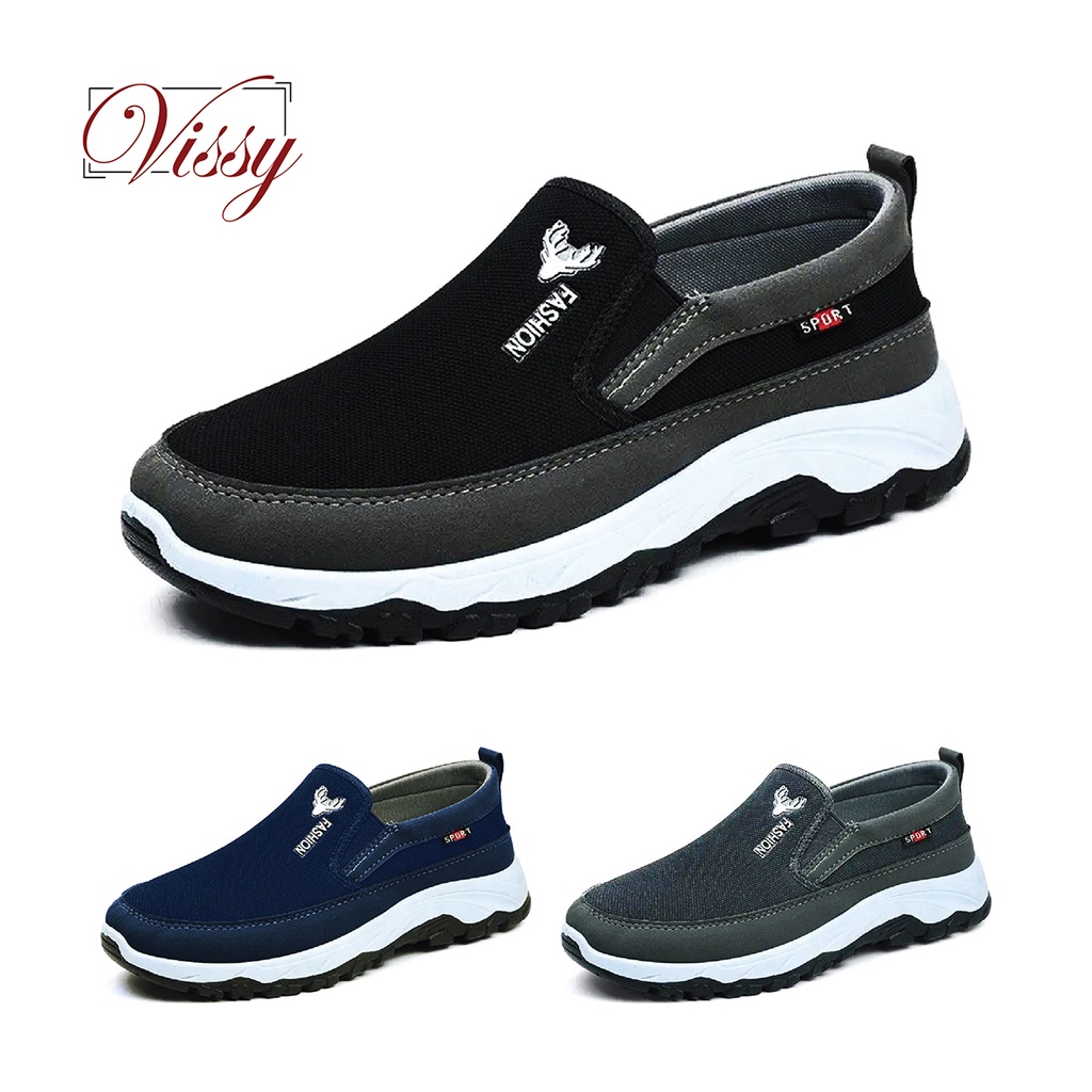 Vissy Lelaki Men Male Sneaker Kasut Shoe 5001-KL – 3 Colors | Shopee ...