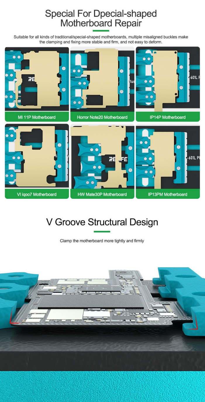 RELIFE RL-601L PLUS Universal Double-slot Motherboard Fixture Phone IC ...