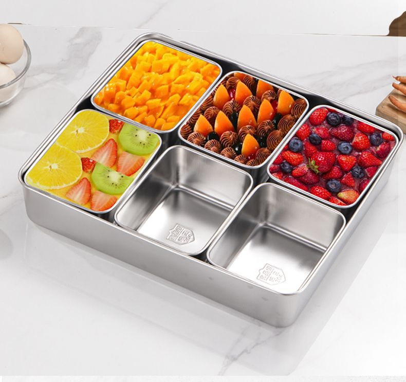 304 Stainless Steel Seasoning Box with Lid Home Kitchen Spice Combo ...