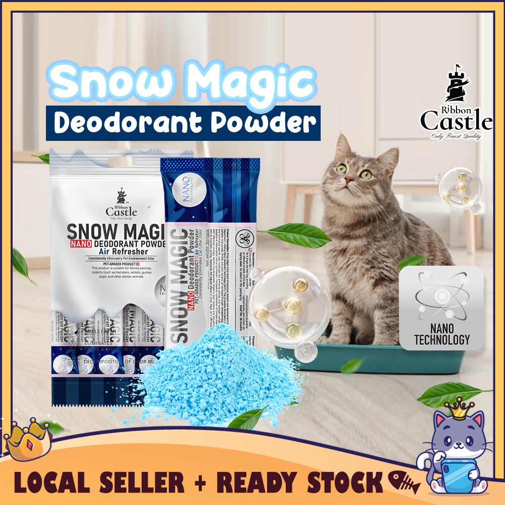 CATQUEEN Snow Magic Cat Litter Deodorizer Powder Cat Litter Box Cat ...