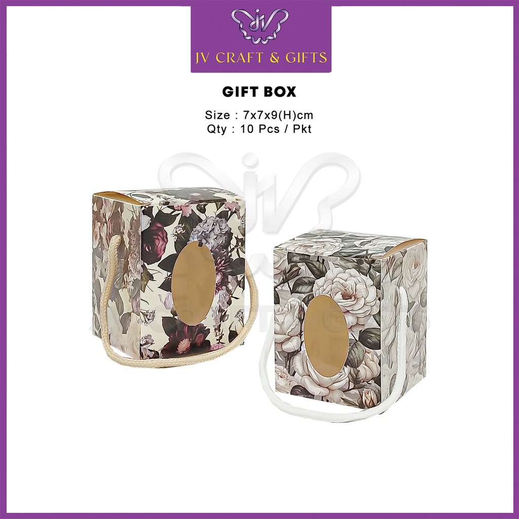 10pcs/pkt Gift Box With Handle | Kotak Doorgift Sumi Coklat Gula-Gula ...