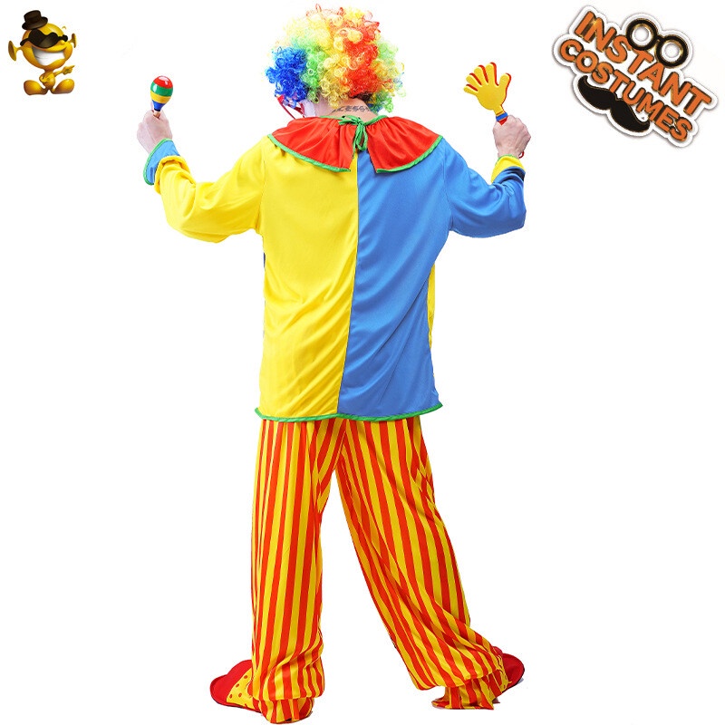 Adult Circus Clown Mask Joker Set Clown Cloting Halloween Carnival ...