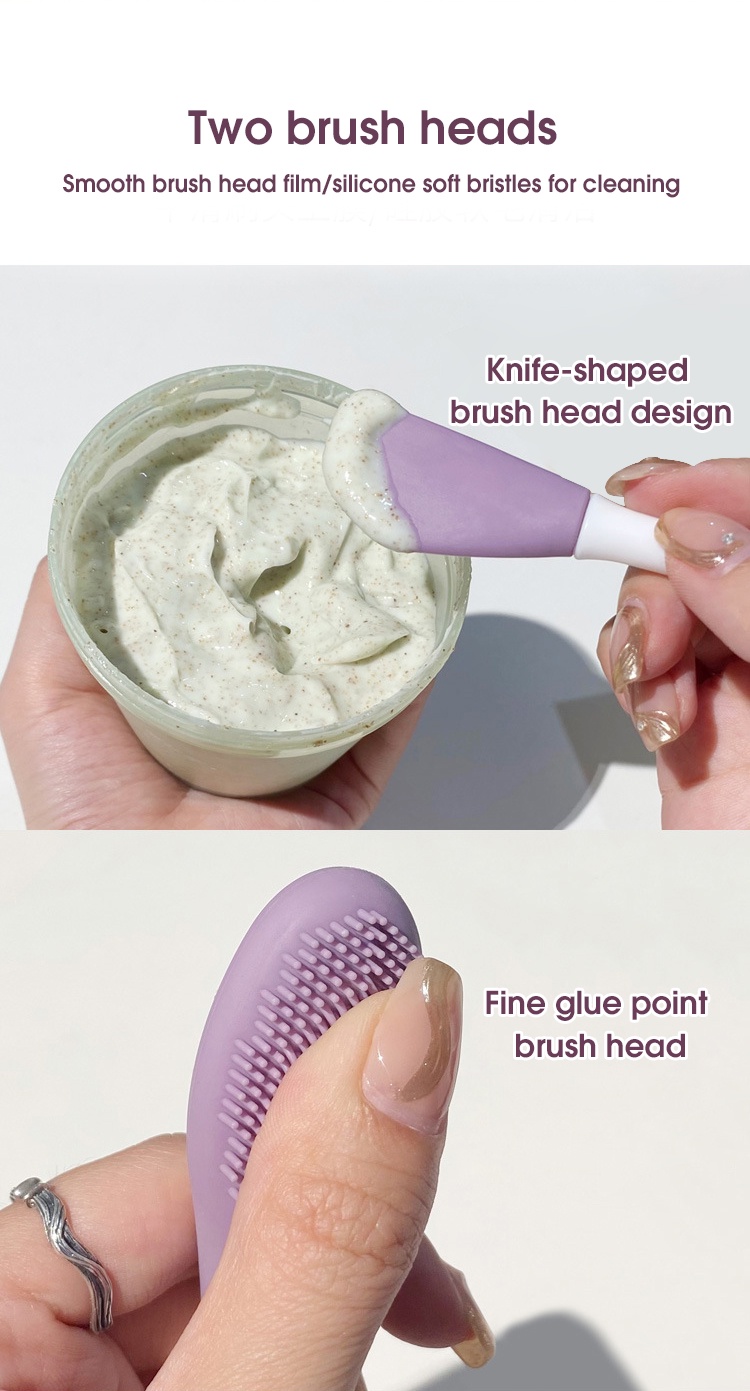 2 In 1 Silicone Facial Cleansing & Mask Brush Tool Scrub Pore Blackhead ...