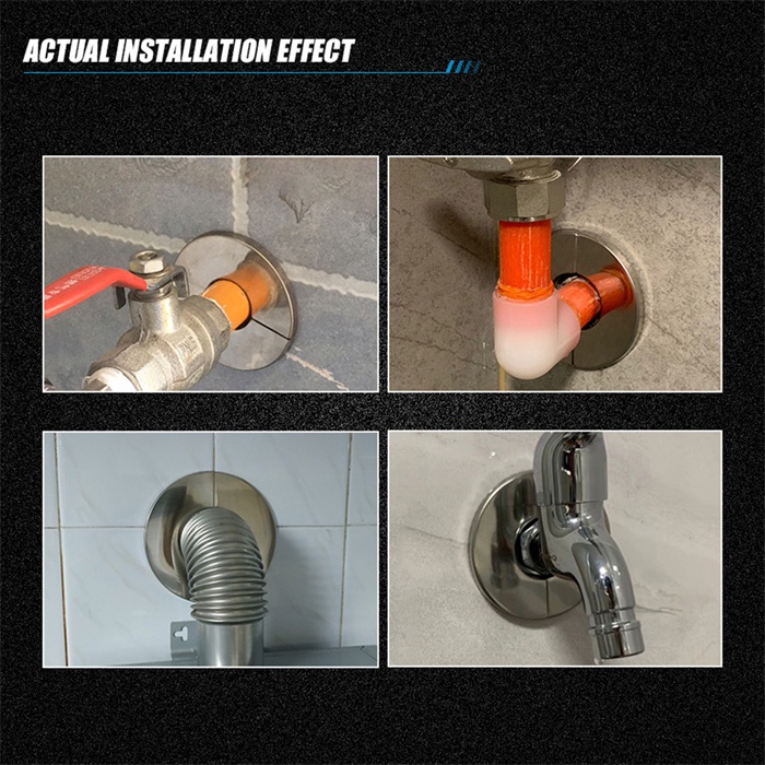 FEELING🔴Stainless Steel Wall-mounted Water Pipe Covers, Faucet and ...